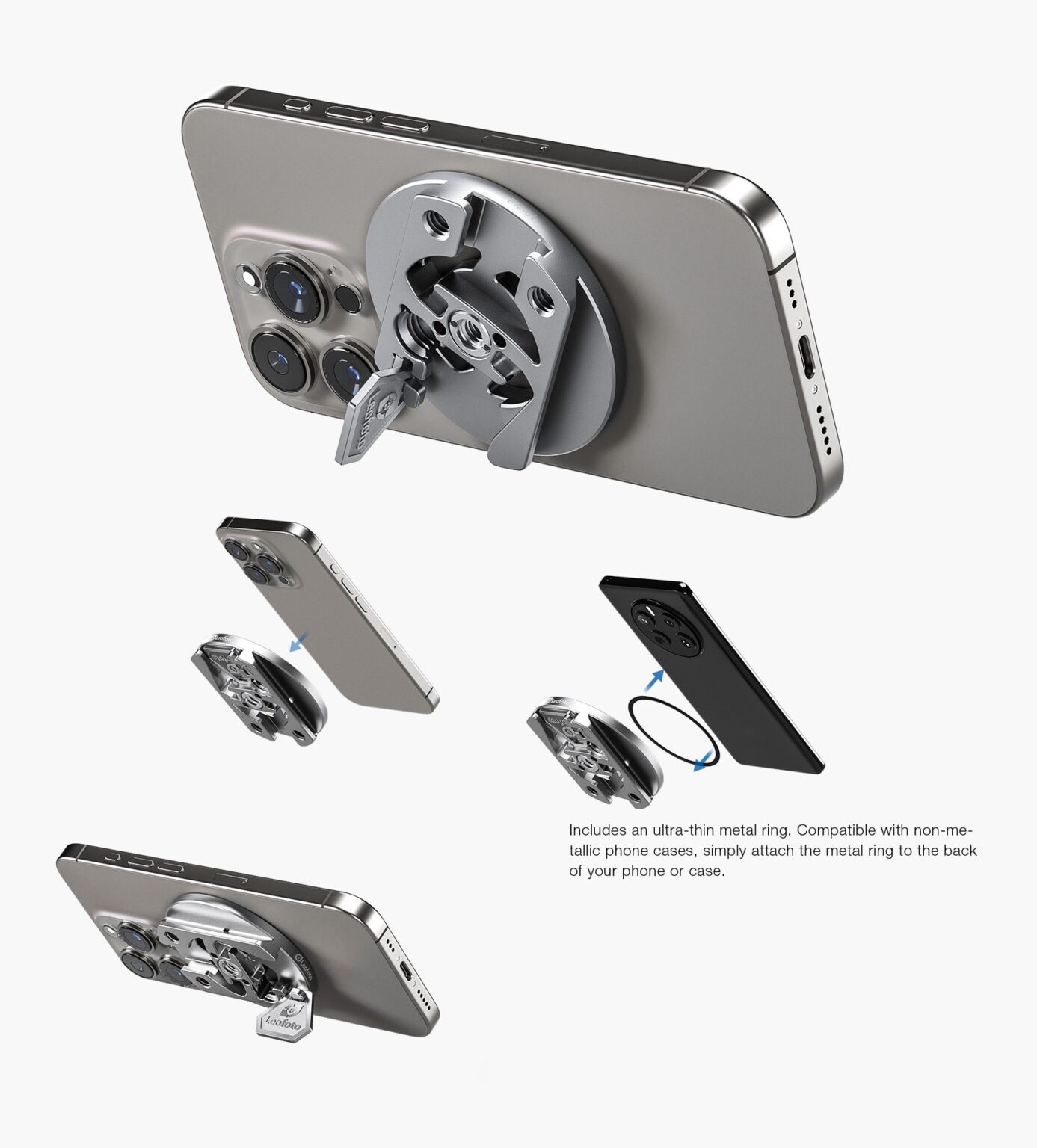 Montageplatte Arca und MagSafe für iPhone PM-01 - Leofoto Schweiz